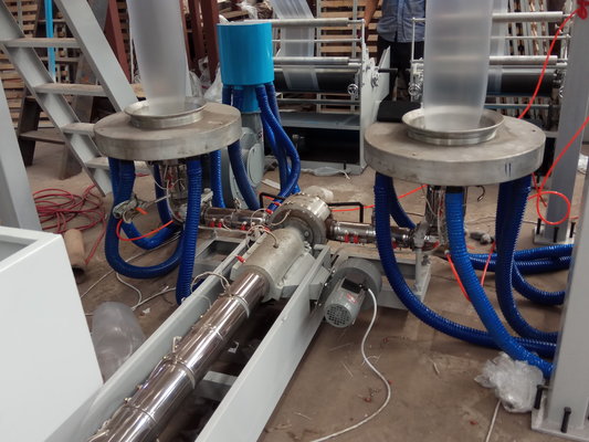 Three Layer Film Blowing Machine , PP Film Blowing Machine Strong Hardness