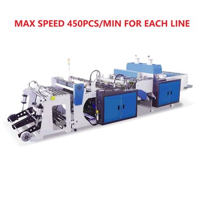 Super high speed plastic t-shirt shopping bag making machine
