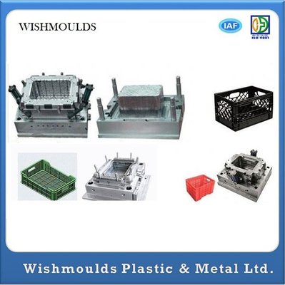 Single Cavity Hot Runner Mould Ejector Pin Injection Molding For Plastic Fruit Crate