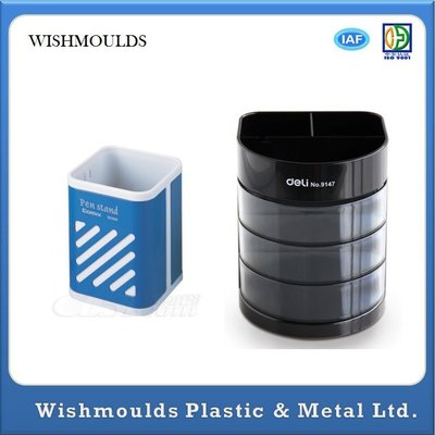 Industrial Injection Molded Plastic Pen Holder / Plastic Container ISO 9001