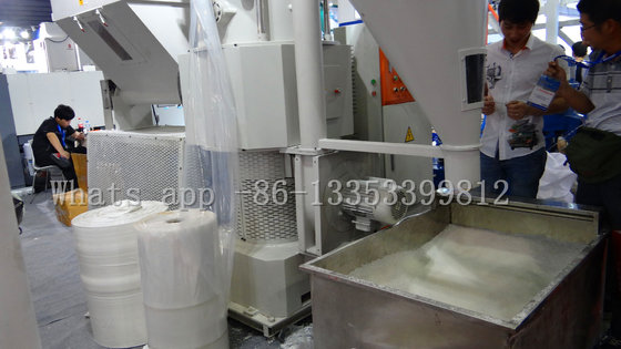 Polystyrene / Polypropylene Plastic Recycle Machine For Double Stages Screw