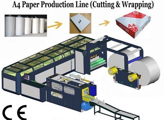 High Speed A4 Size Paper Cutting Machine With Servo Motor 16~18 Packs / min