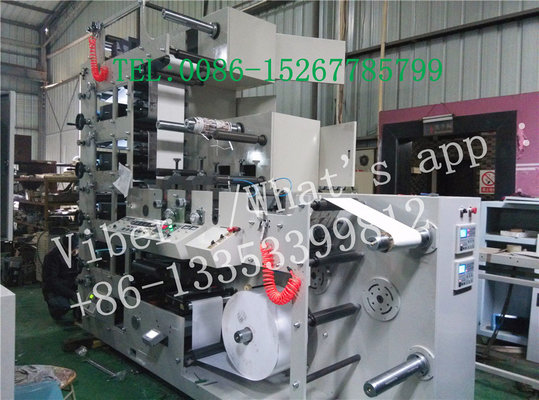 Five colors adhesive label paper Flexo Printing Machine with UV dryer