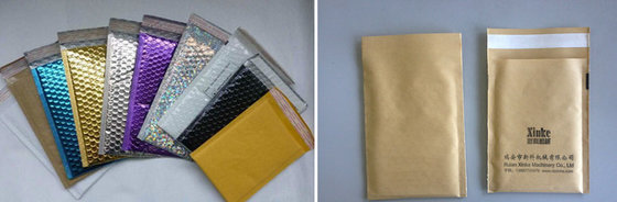 Craft Paper Bubble Mail Plastic Bag Making Machine With Side Sealing 20-120pcs/min