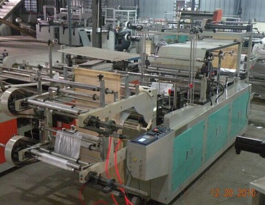 Computer Rolling Plastic Bag Making Machine High Speed Flat Bottom Sealing