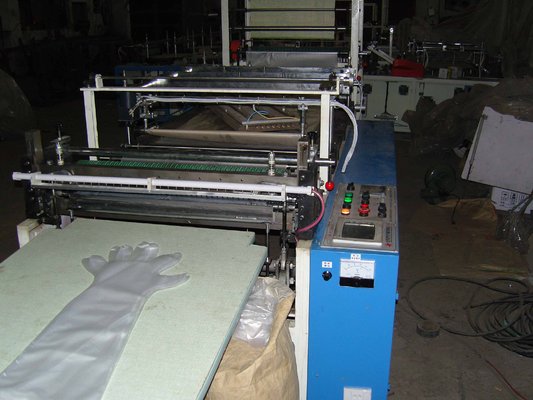 Disposable Long Glove Plastic Bag Making Machine Controlled By Servo Motor