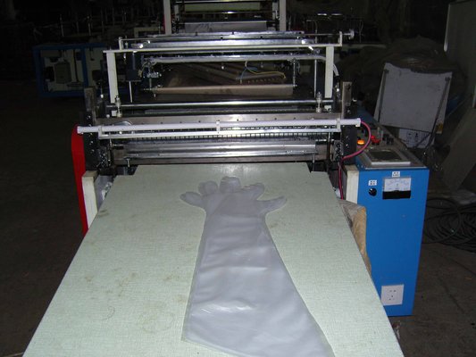 Disposable Long Glove Plastic Bag Making Machine Controlled By Servo Motor