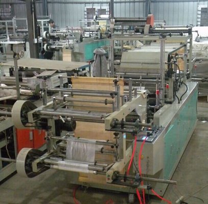 Plastic Square Bottom Bag Making Machine For Double Layer Rubbish Bag