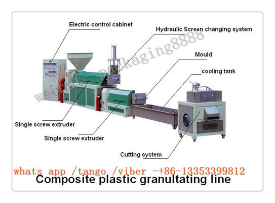High Productivity Waste Plastic Recycle Machine / Pelletizer / Granulator