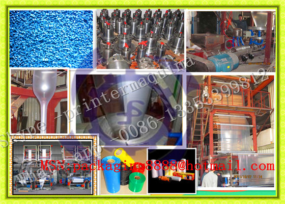 LDPE / HDPE Blown Film Extrusion Machine With SSR +PID Temperature Control