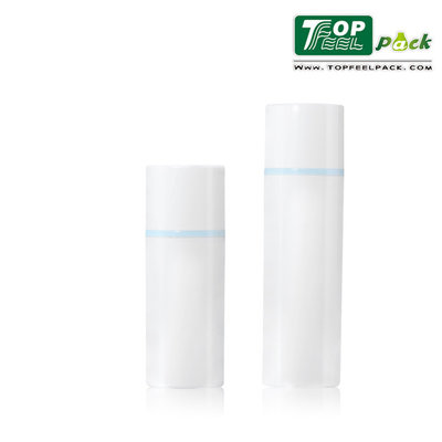 50ml White Cosmetic Airless Pump Bottles Recyclable Airless Dispenser Bottles