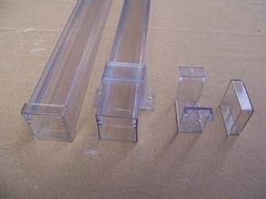 waterproof PC / PMMA / PVC Shaped Tube , transparent plastic square tubing