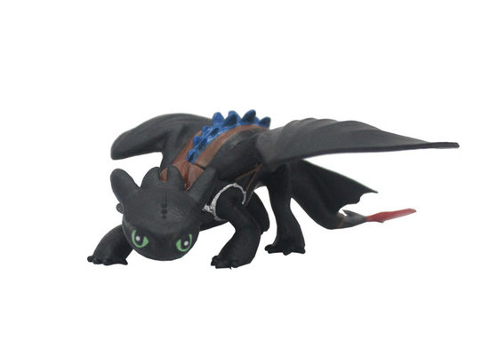 Environment Protect PVC Disney Plastic Dragon Toy Figures Natural Black 4 Inch