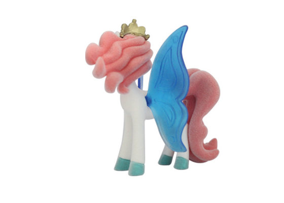 Girl Lovely Plastic Figures Toys , Transparent Non - Toxic Flocked My Little Pony