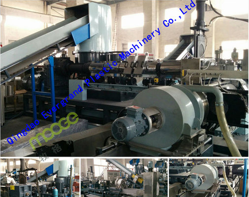 PET Recycled Plastic Pelletizer Machine , Granulating Plastic Pellet Extruder