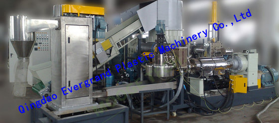 Plastic Granules Making Machine , PE Raw Material Storage Barrel Plastic Pellet Extruder