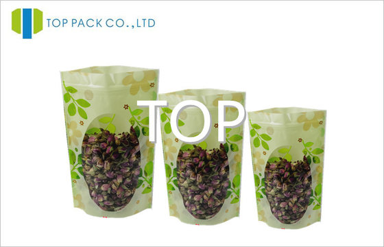 Stand Up Laminated Packaging Matte Finish Plastic Laminated Stand Up Bag with Window