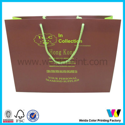 Two PMS Printed Paper Shopping Bags with Matte lamination and Green Cotton String