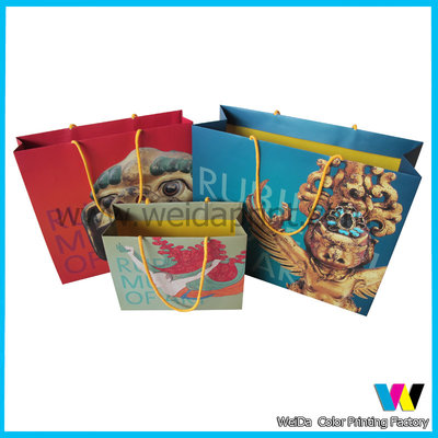Handmade Little Printed Paper Shopping Bags For Gift And Packaging