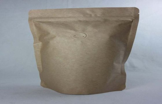 Zipper Coffee Heat Seal Packaging Bags Kraft Paper / PETAL / PE With Valve