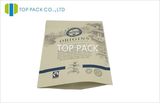 Resealable Ziplock Stand Up Coffee Packaging Bags Custom Printing
