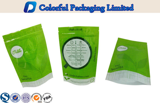 100g , 200g , 500g resealed kraft stand up pouch for Tea Packaging