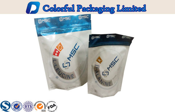MOPP / VMPET laminated Resealable Stand up Pouches with Tear Notch