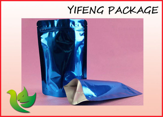 Snack food Aluminum Foil Bags Laminated Blue , Aluminum Foil pouch