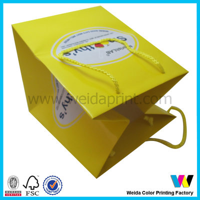 Personalized Luxury Paper Shopping Bags , Large Folded Shopping Bag