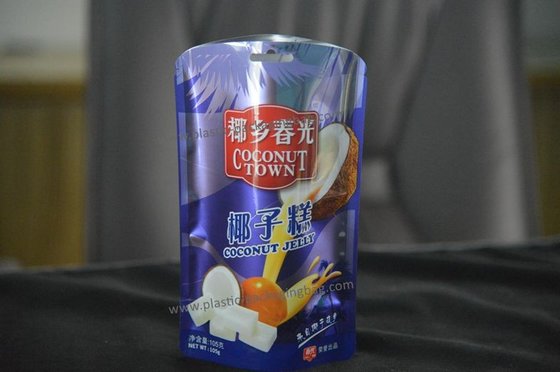 Customized Foil Lined Candy Packaging Bag PET / AL / PE with Tear Notch