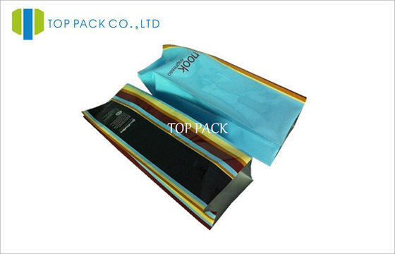 Rainbow Print Coffee Plastic Packing Bags , Side Gusset coffee bean bags