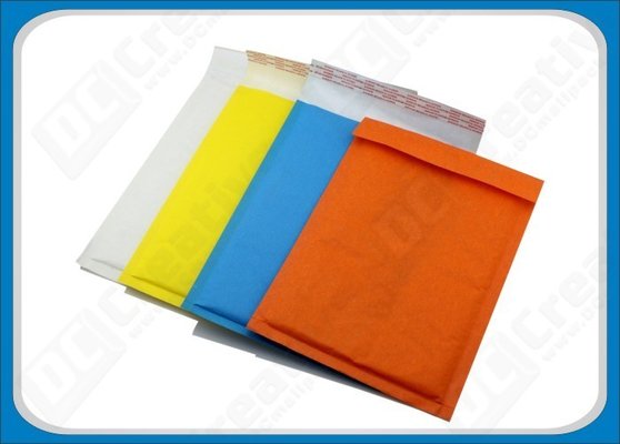 Green Recyclable Coloured Kraft Bubble Mailers , Packaging Padded Mail Bags