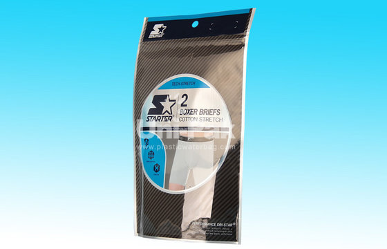 Luxury Underdress Stand Up Zipper Bag For Garment Packaging , CPP Bag