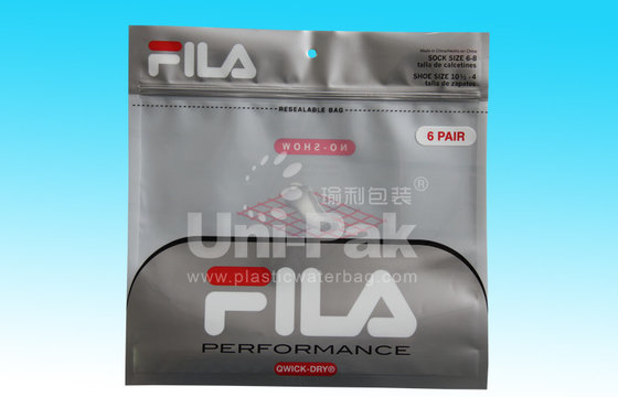 Aluminum Foil Zipper Lock Garment Packaging Bags Colorful Printing