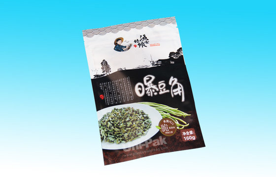 Aseptic Customized Three Side Seal Environmental Friendly Snack Food Packaging Bags