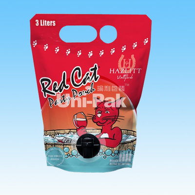 Reusable Colorful Printing Plastic Water Bag For Liquid With Butterfly
