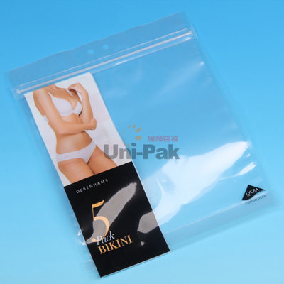 Colorful Stand Up Printing Garment Packaging Bags With Ziplock Bikini