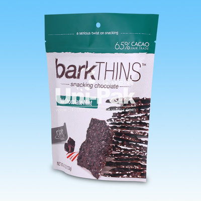Customized Snack Food Packaging Bags , Kraft Cookies Stand Up Pouch