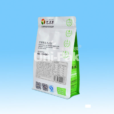 Vivid Printing Disposable Plastic Snack Food Packaging Bags With Flat Bottom
