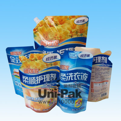 Shower Gel Aluminum Foil Bags Convinient Pour Spout Pouch Beautiful