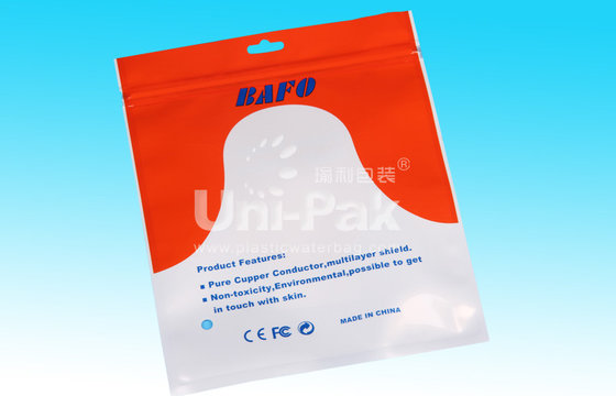 Colorful Printing Garment Packaging Bags Self Adhesive With Hanger Hole