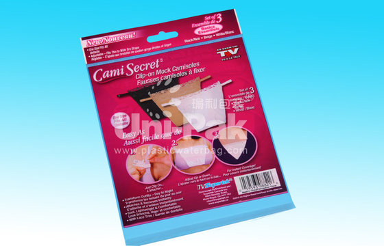Clear Printed Garment Packaging Bags Self Adhesive With Header