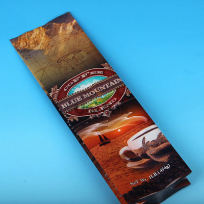 Side Gusset Non-toxic BPA Free Stand Up Coffee Pouch Recycled For coffee with tin tie