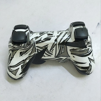 Gray Graffiti Playstation Game Controller Ps3 ABS Material Highly Sensitive Motion