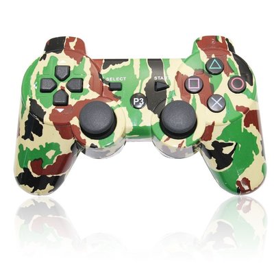Camo Vibration Ps3 Wireless Bluetooth Controller , Ps3 Controller Gamepad 