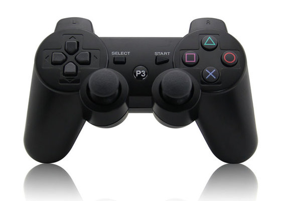 Wireless Bluetooth Playstation 3 Controller Black ABS Material Double Motor Vibration