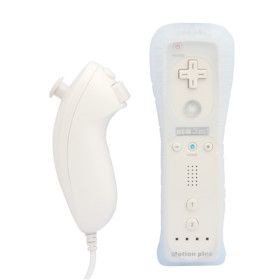 Wireless Wii Remote Nunchuck Controller , Wii U Remote Plus Controller ABS Material