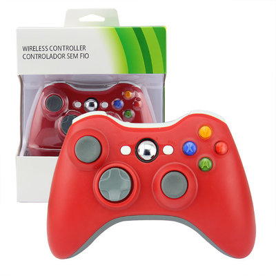 Durable Red XBOX 360 Game Controller 9 Meter Wireless Range 3 Months Warranty