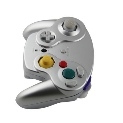 Wifi 2.4GHz Wireless Wired Gamecube Controller ABS Material Silver Color For NGC