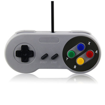 USB Wired NES Classic Game Controller White Color ABS Material Long Cable